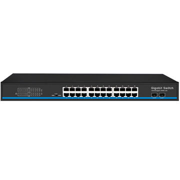 Ethernet network switch 24 port 100/1000M with 2*1000M SFP fiber ports ...