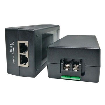 DC DC 24-56V input POE injector 30w giga 10/100/1000Mbps 802.3af/at ...