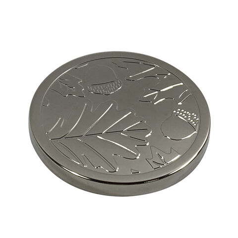 China 103mm Acorn embossed electroplated lid with silicone fitment on ...