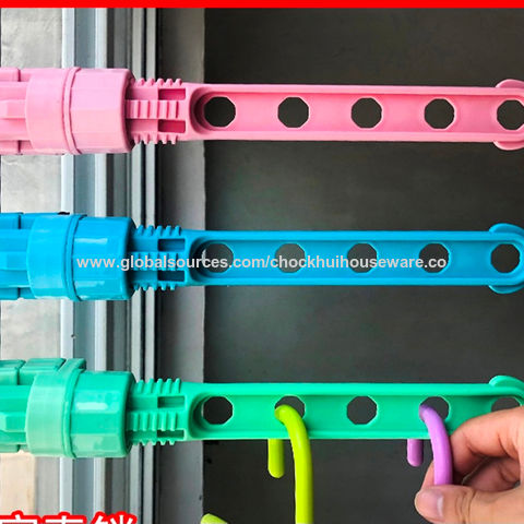 Travel Clothes Hanger Pack of 2 Adjustable Sticks for Drying Clothes ...