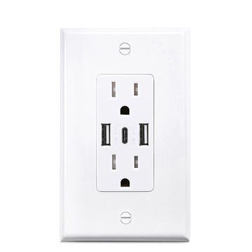 Buy Wholesale China Tamper Resistant 2 Pin Wall Socket With Qc 3.0 2usb ...