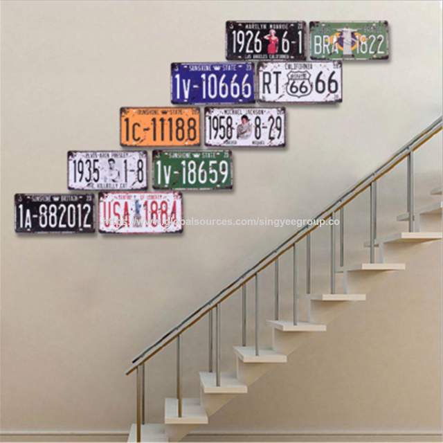 Buy Wholesale China Vintage Old License Plate Bar Cafe Restaurant Club ...