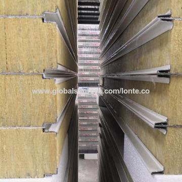 Blue v-950 rock wool sandwich panel for roofing /warehouse /prefab ...