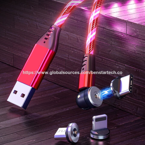 3 In 1 540 Rotate Glow Flash Magnetic Cable Fast Charging Magnet ...