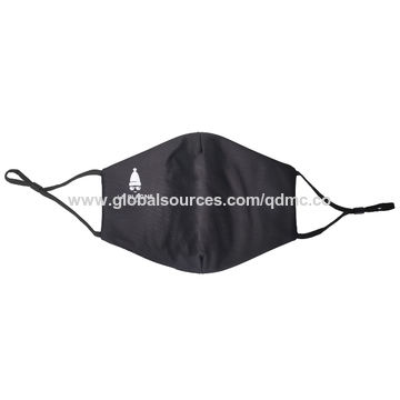 Buy Wholesale China Black 2 Layer Polyester Mask With Custom Logo ...