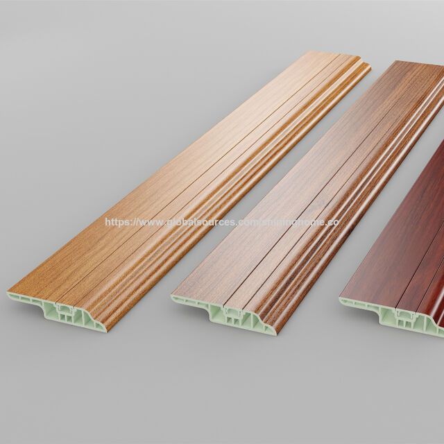H-0804 Pvc Fauxwood Trim, Base Moulding, Flooring Trim, Extrude ...