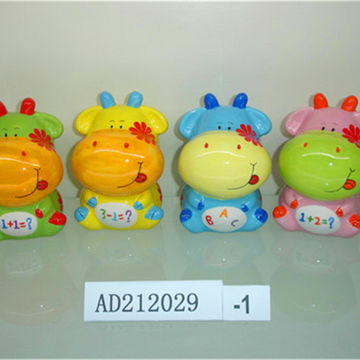 Ceramic cow money saving box, coin bank, piggy bank, Ceramic cow money ...