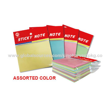 Buy Wholesale China Memo Sheet, Sticky Note, Assorted Color, Solid ...