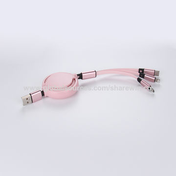 Buy Wholesale China 1m 3 In 1 Charging Wire Telescopic Three-in-one ...
