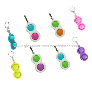Eco-Friendly push pop it bubble fidget sensory keychain toy, Squeeze ...
