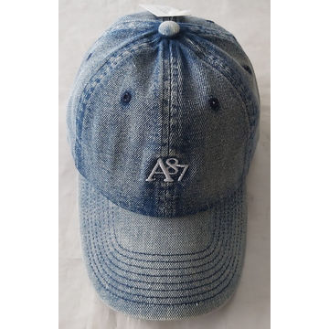 Buy Wholesale China Washed Denim Cap With Embroidery, 6 Panels ...