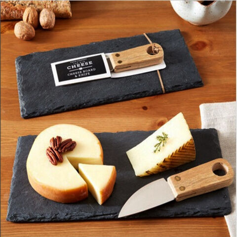 Rectangle Cheese Board Cake Plate Black Slate Serving Tray - Expore ...
