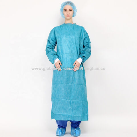 China Disposable Isolation Gown Knitted Cuff Surgical Gown Lab Visitor ...