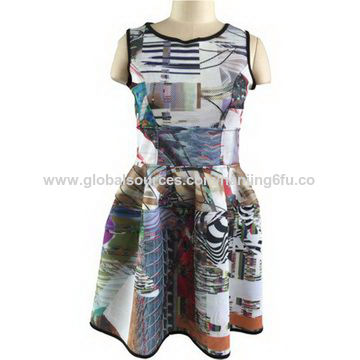 Buy Wholesale China Lady's Digital Print Dress & Lady's Digital Print ...