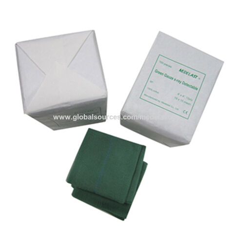 Buy Wholesale China Green Gauze Swabs With X-ray Detectable Thread ...