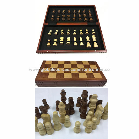 Buy Wholesale China Wooden Draughtboard Board Game With Chess Set Box ...
