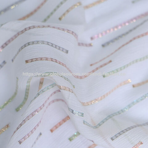 Buy Wholesale China Lurex Colorful Metallic Chiffon Fabric With 88% ...