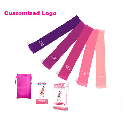 Purple Custom Logo Power Gym Ankle Loop Professional Pink Resistance ...