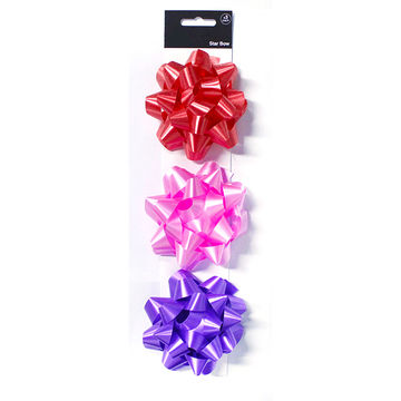 Colorful birthday gift packaging star bow gift ribbon bow form yiwu ...