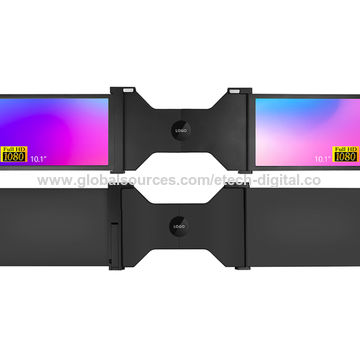 Laptop extension screen monitor with two 10.1 inch full HD 1080P ...