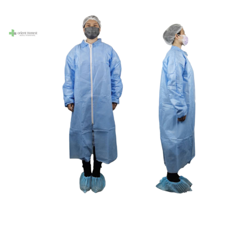 China Surgical lab coat, double collar with long sleeves , waterproof ...
