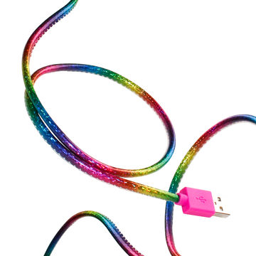 Buy Wholesale China Usb C Rainbow Pu Charging Cable & Usb-a To Usb-c ...