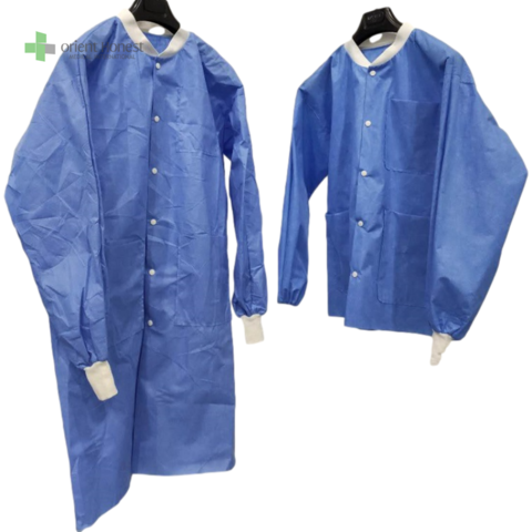 White lab coat , non woven disposable visit coat with CE FDA ISO ...