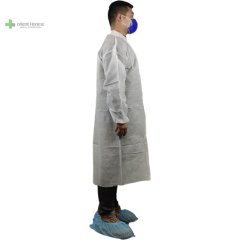 Buy Wholesale China Pp White Nonwoven Disposable Lab Coat For Children ...