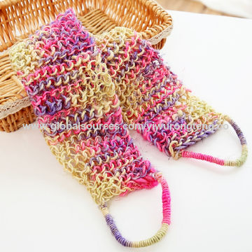 Wholesale 4 Color Natural double layer Sisal Back Strap Bath Body ...