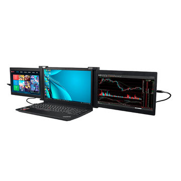 IPS 1080P HDR Extension workstation portable triple monitor laptop with ...