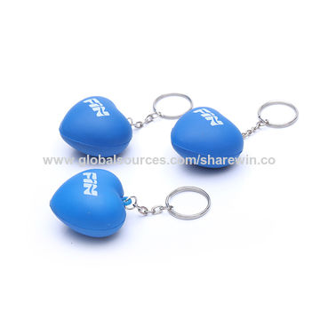 Buy Wholesale China Custom Wholesale Pu Foam Blue Heart Squishy Keyring ...