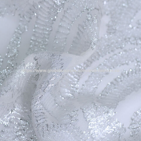 Metallized polyester with silk fabric for fashion women's dress and ...