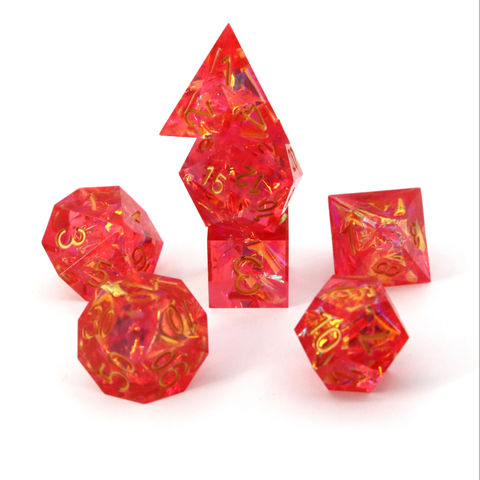 Resin Polygon Polyhedral Sharp- Edge Dice D4 D6 D8 D10 D12 D20 D% Dnd ...