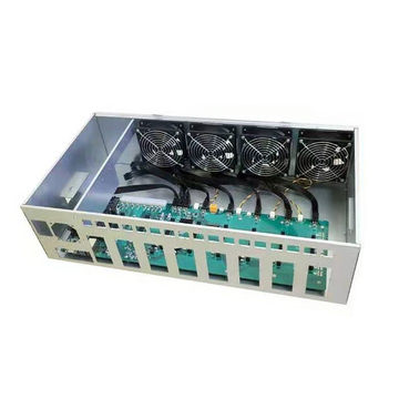 6 GPU mining rig frame computer cases with B75 CPU full set,PSU CPU RAM ...