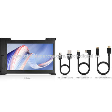 Portable Monitor Laptop Screen Extender Dual 11.6 Display FHD IPS USB-A ...