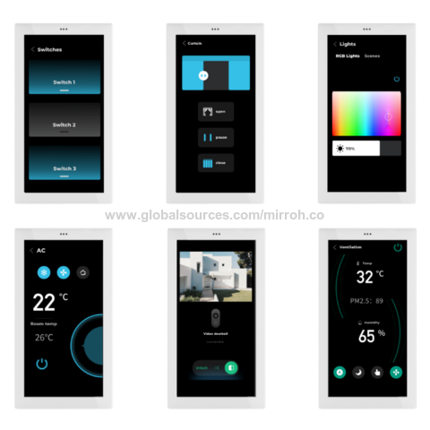 China Smart Home Touch Control Panel, 5.7" Full Screen Android OS Smart ...