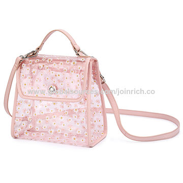 Fashion Zipper Lady Lace Handbag Tote Clear PVC Bag, Clear PVC Bag ...