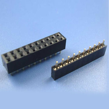 Buy Wholesale China Female Headers, Pitch 2.54mm, Single/dual Row, Straight Angle Dip Type ...