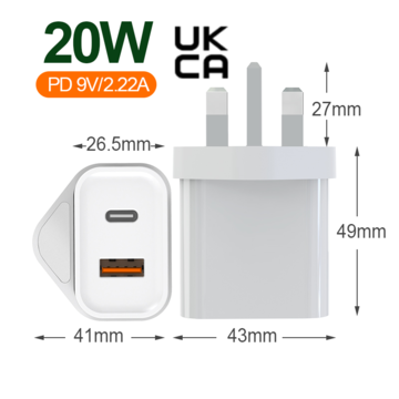 Buy Wholesale China United Kingdom 20w Ukca Quick Charge 3.0 Fast ...