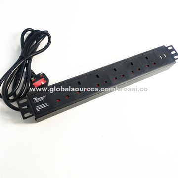 Buy Wholesale China Aluminum Alloy Pdu 6way 1.5u Horizontal Uk Socket ...