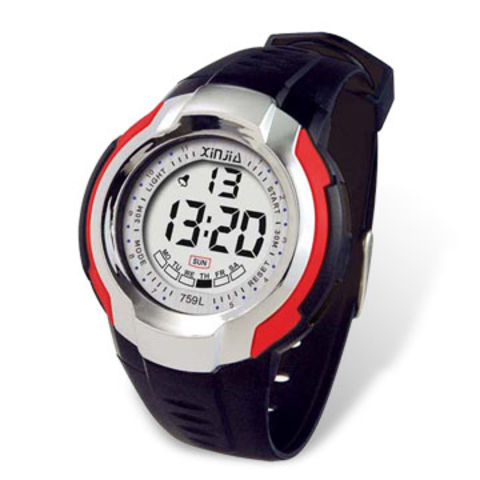 China LCD Multifunction Watch with Seven Colors Backlight and TPU Resin ...