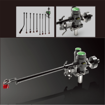 Eizz Ez-6012dr 12" Fulcrum Vertical Tonearm Detachable Cartridge Copper ...