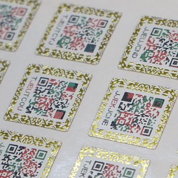 Wholesale customized printed waterproof paper qr code label sticker ...