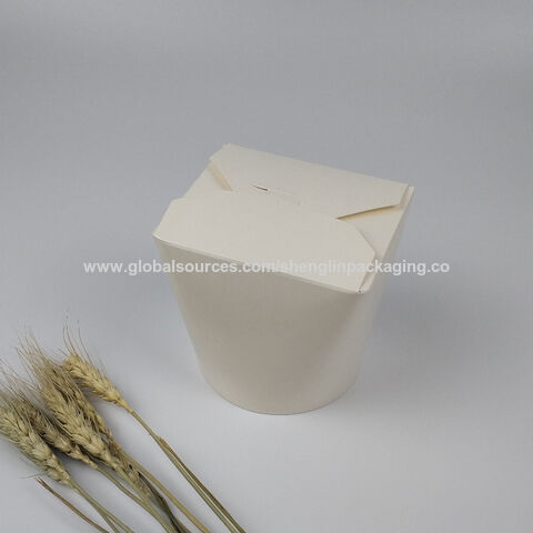 Folding food boxes paper noodle box 12oz paper take away container Fast ...