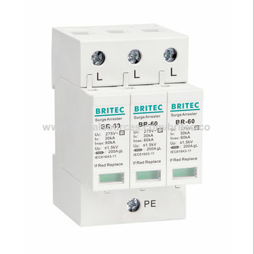 Low voltage surge arrester class 2 three pole surge protection home ...