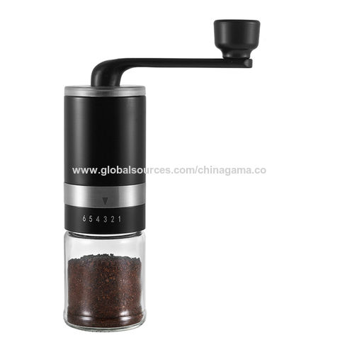 Mini portable hand manual coffee grinder ceramic burrs adjustable ...