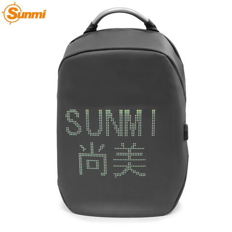 Sunmi 2021 Soft Shell Waterproof smart wifi APP Control Backpack ...