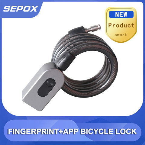 Fingerprint Bicycle lock With Bluetooth Unlock, IP65 Bike lock Smart ...