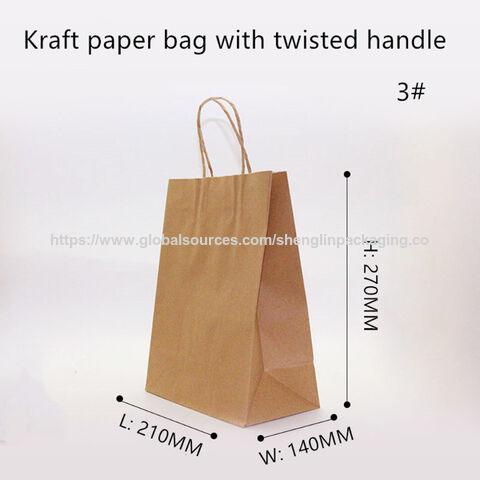 Buy Wholesale China Eco Friendly Reusable Custom Printed Brown Kraft ...