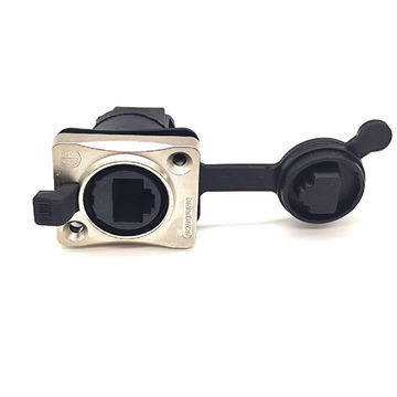 China Panel Mount IP65 Waterproof RJ45 Jack Ethernet Industrial ...